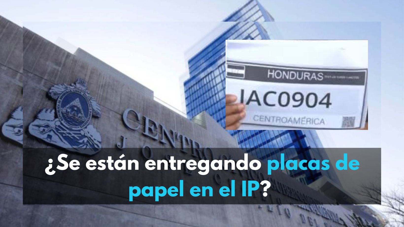 ¿Se están entregando placas de papel en el Instituto de la Propiedad ...